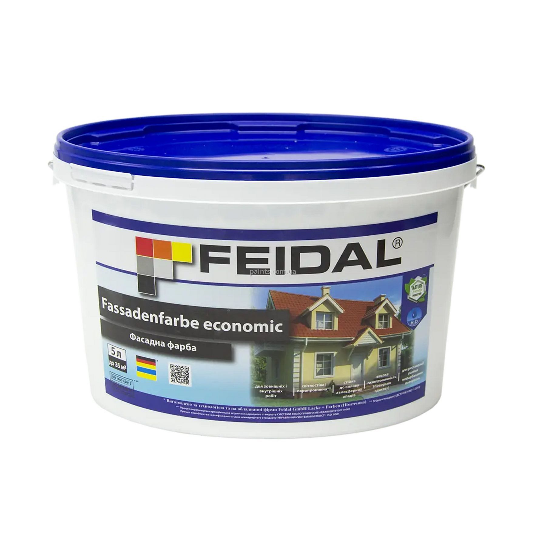 Фасадная краска Feidal Fassaden Farbe economic 5 л – Купить в Украине ...