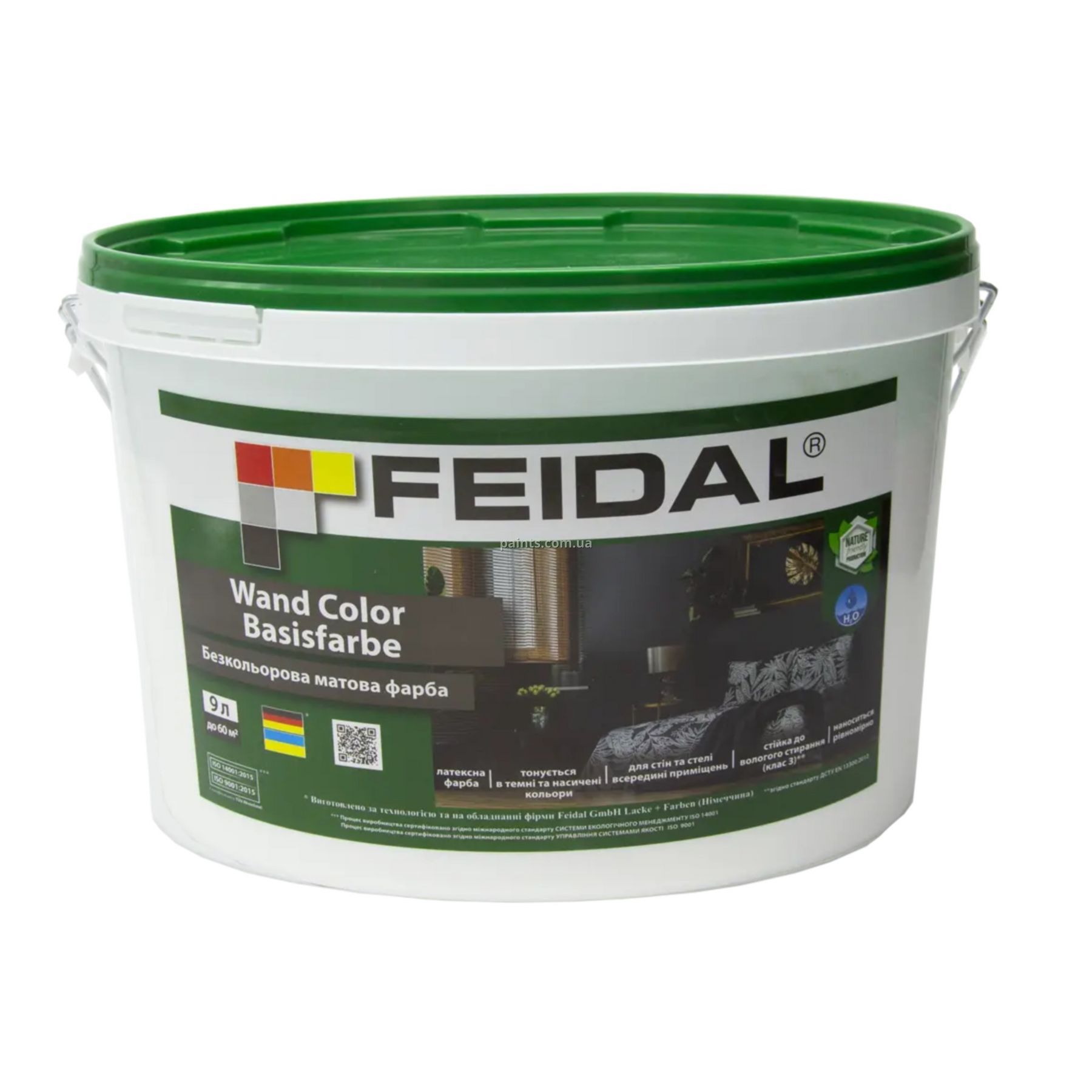 Латексная бесцветная краска Feidal Wand Color Basisfarbe 9 л – Купить в ...