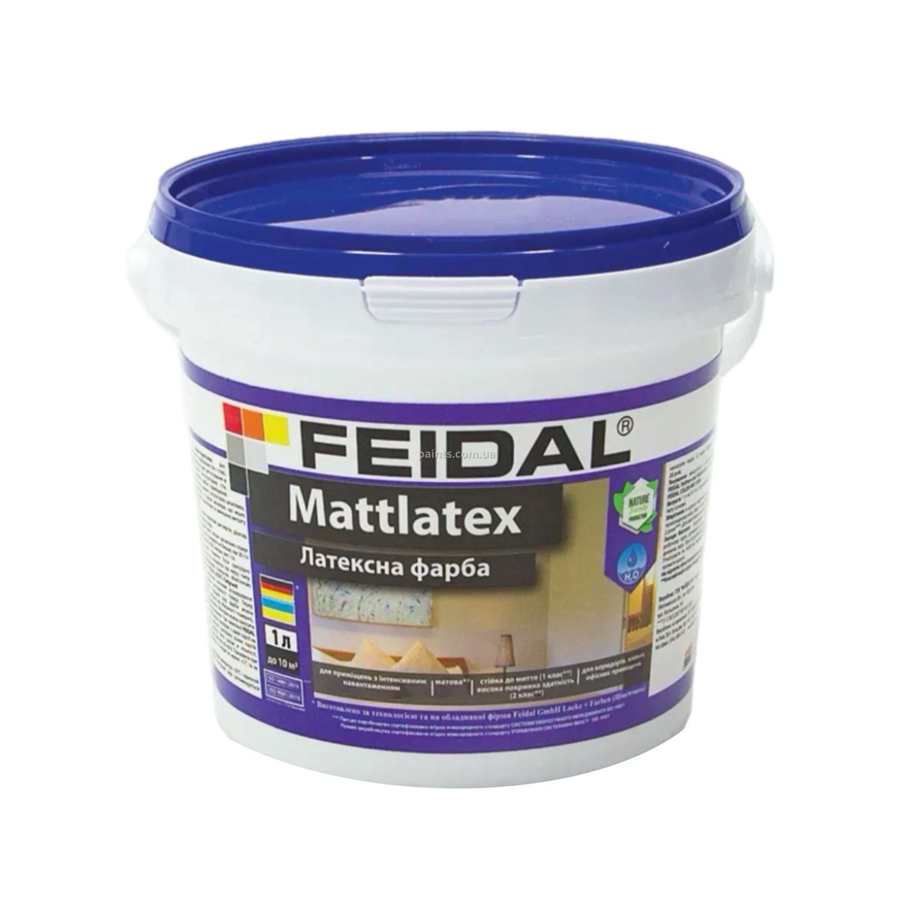 Краска латексная Feidal Mattlatex 1 л – Купить в Украине | paints.com.ua